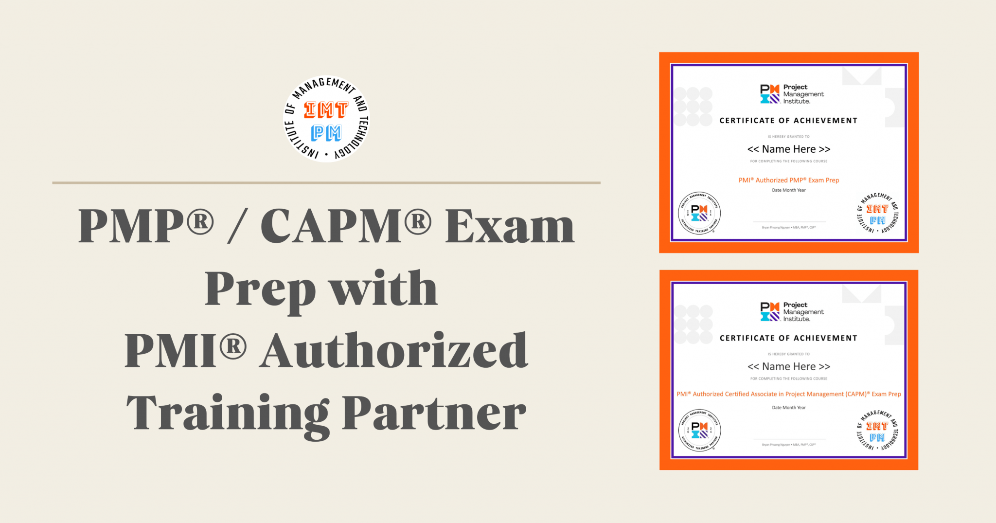 CAPM®, PMP Prep Course from PMI® Authorized Training Partner